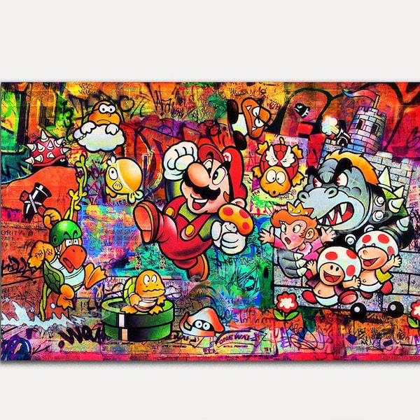 Super Mario Bros Painting - Etsy