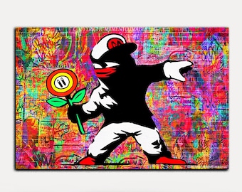 Banksy Super Mario Flamethrower - Etsy