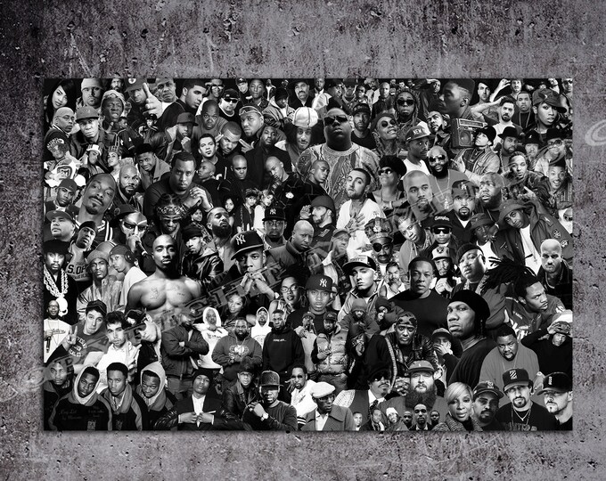 Rap Legends Canvas Collage: Kings of Hip Hop - 36x24 Ready to Hang - Etsy