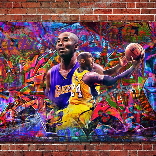 Limited Edition Kobe Bryant Premium Graffiti Canvas Ready to - Etsy