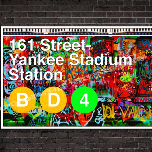 161 Street Yankee Stadium Station New York City Subway Sign - Etsy