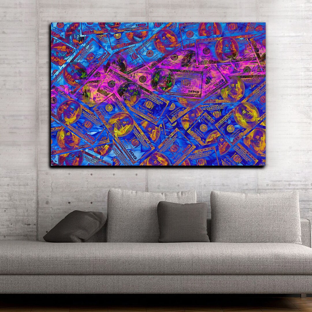 New Pop Cash Graffiti - Ready to Hang HD Canvas - Money - Cash -pop Art ...