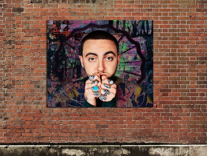 Mac Miller Rings / Hip Hop Legend 30x24 HD Canvas Ready to - Etsy