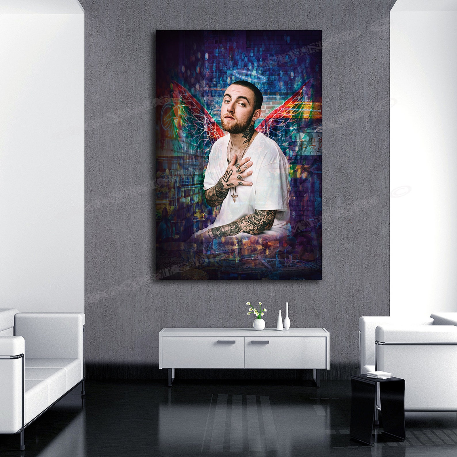 Mac Miller Memorial Tribute / Hip Hop Legend Hand Painted - Etsy