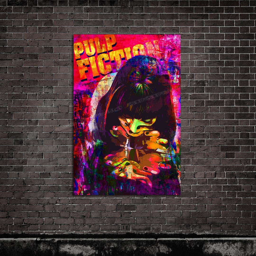 Uma Thurman Pulp Fiction Art – Graffiti Style Canvas Print (40x26) - Etsy