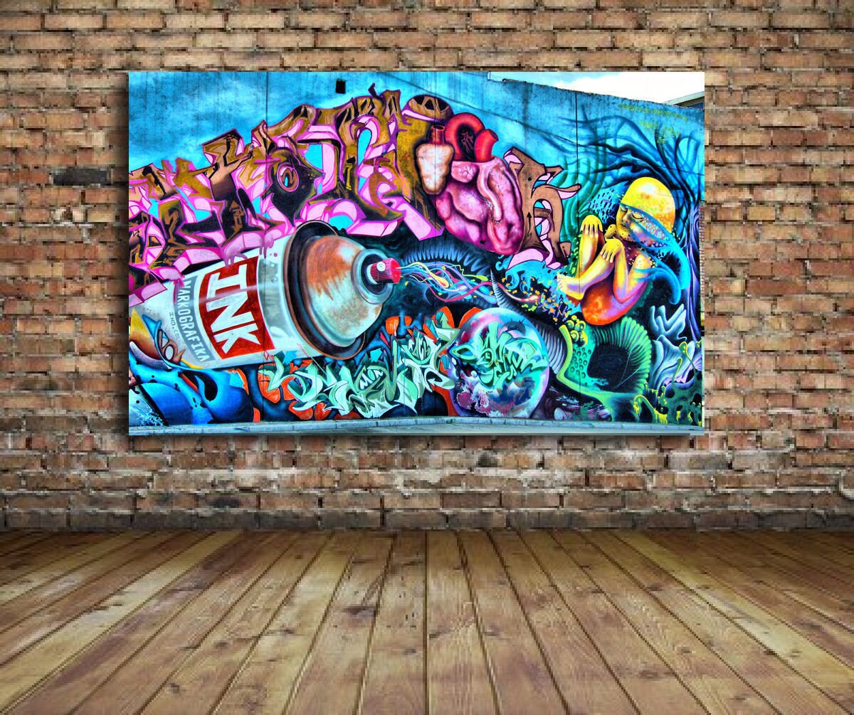 Graffiti Ink in the Big City Brooklyn 36x24 Ready to Hang | Etsy