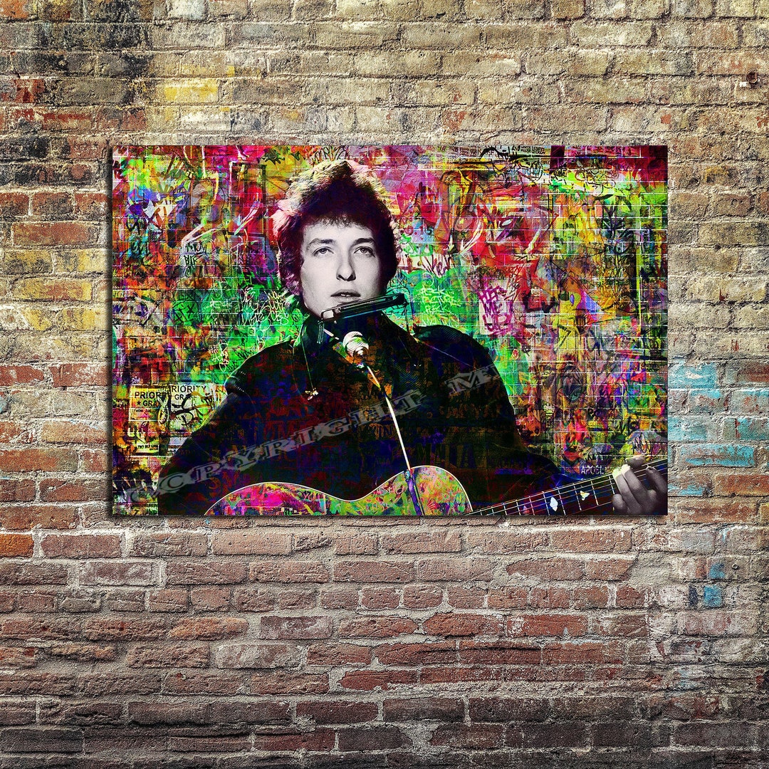 Bob Dylan Graffiti Art: "time's Have Changed" HD Canvas Print (36x24 ...