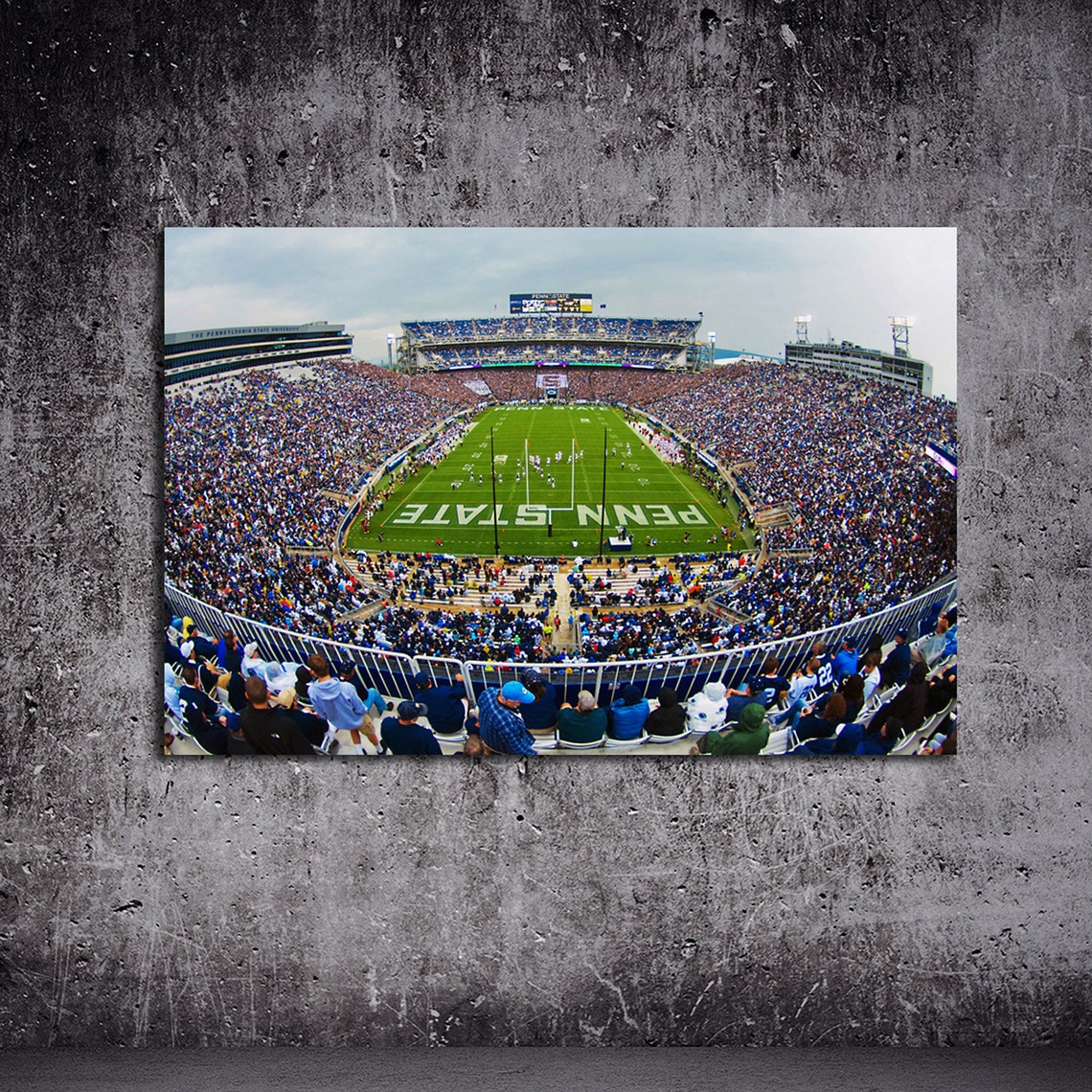 Penn State Night Game Shot of Field and Crowd Beaver Stadium | Etsy