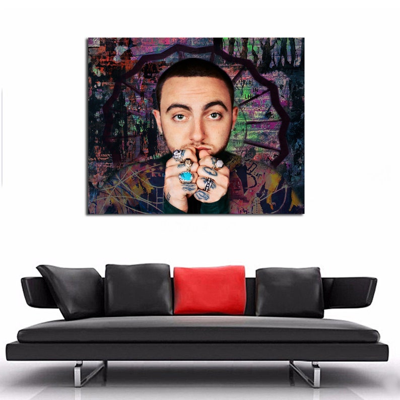 Mac Miller Rings / Hip Hop Legend 30x24 HD Canvas Ready to | Etsy