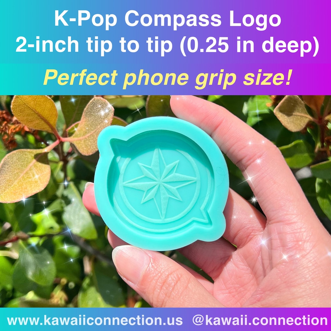 2-inch K-pop Compass Stray Logo (0.25 Inch Deep) K-pop Silicone Mold ...