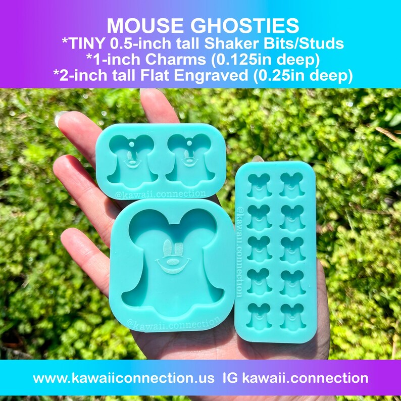 Halloween Haunted Mouse Ghostie Ghost (multiple Size Options) Silicone ...