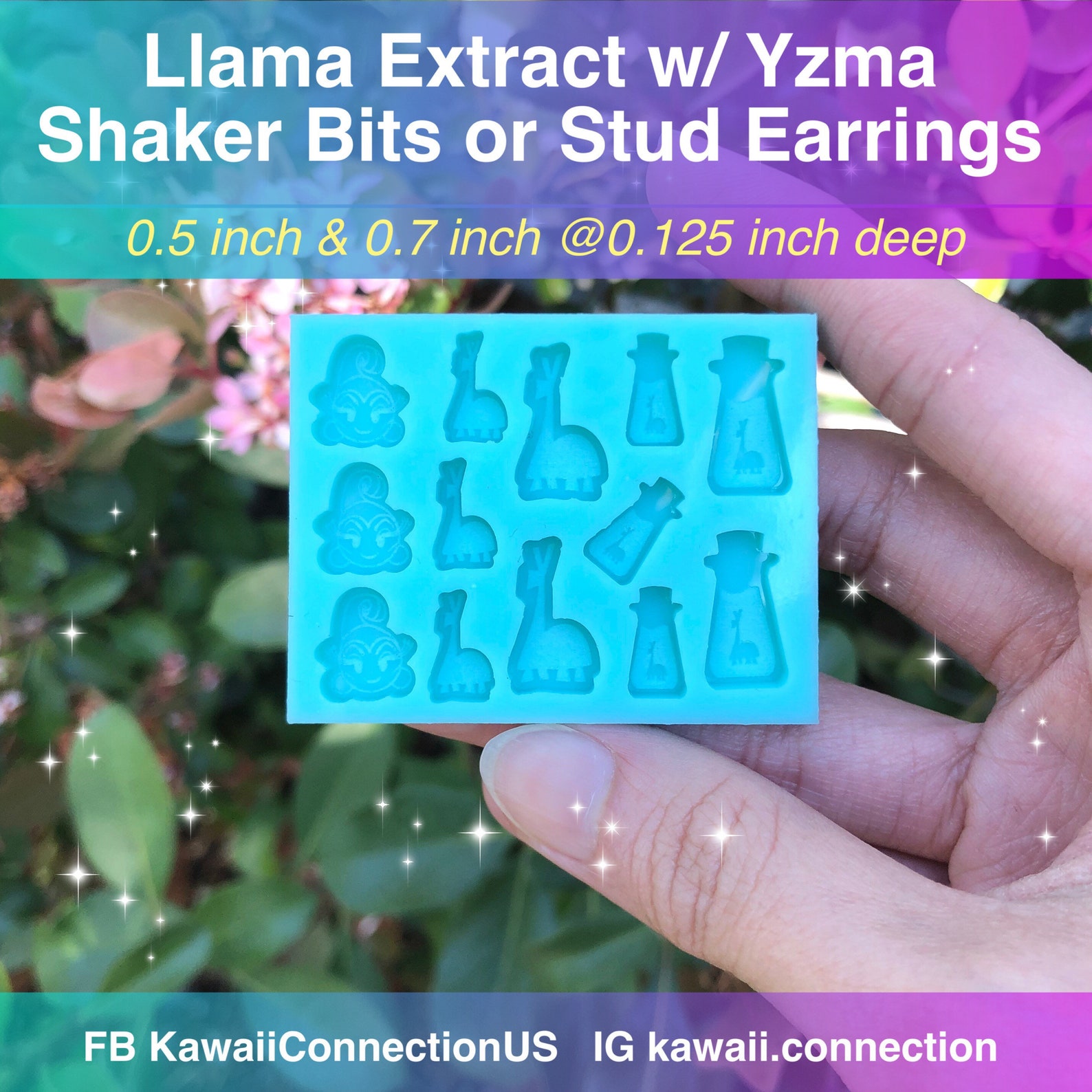 MEDIUM Set 2.5 Inch High Llama Extract Potion Bottle Shaker + TINY 0.5 ...