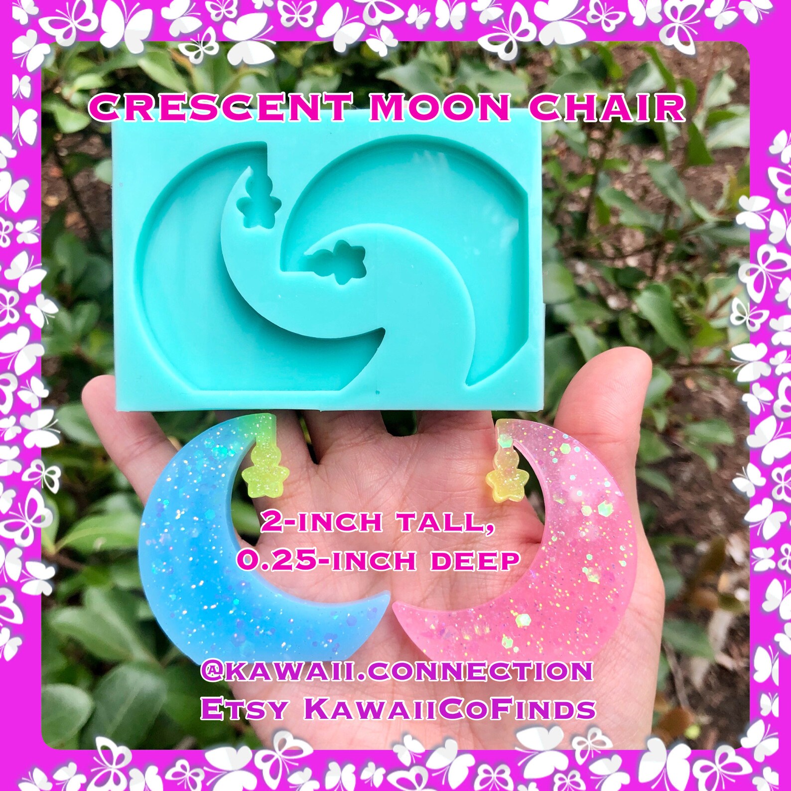 2 Inches Crescent Moon Chairs left and Right at 0.25 Inch - Etsy