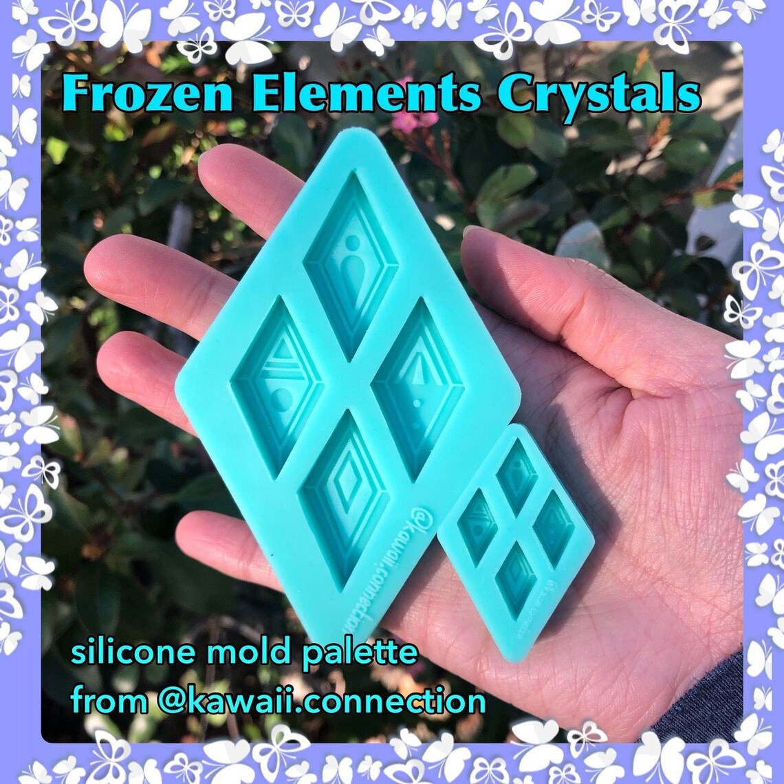 SET of 2 Frozen Elements Crystals Silicone Mold Palettes for | Etsy