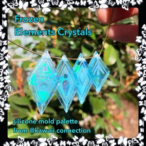 SET of 2 Frozen Elements Crystals Silicone Mold Palettes for Ice ...