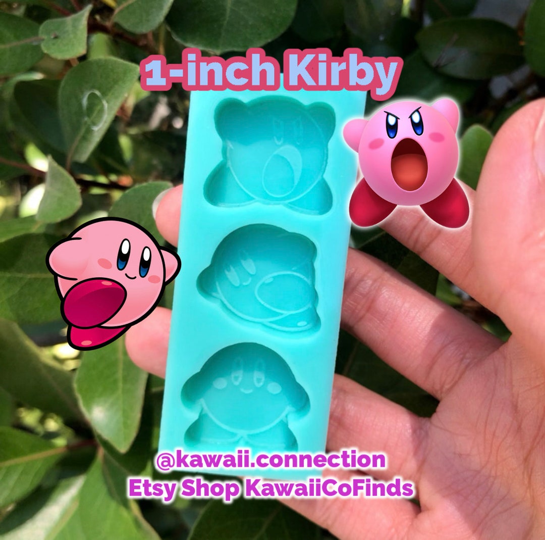 1 Inch Pink Puff Guy 3 Designs Silicone Mold Palette for Resin Phone ...