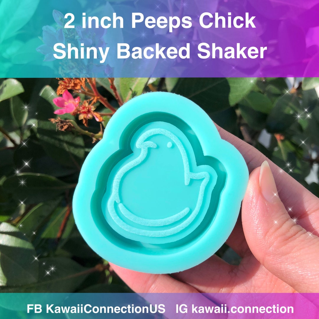 1.5 Inch or 2 Inches (on Longest Side) Easter Peeps Chick Shiny Backed ...