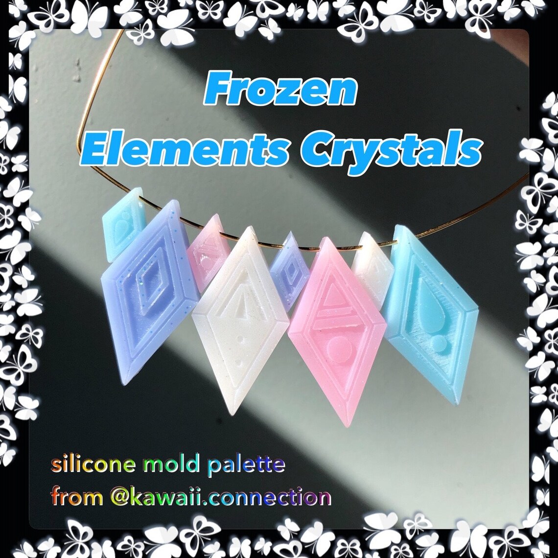 SET of 2 Frozen Elements Crystals Silicone Mold Palettes for | Etsy