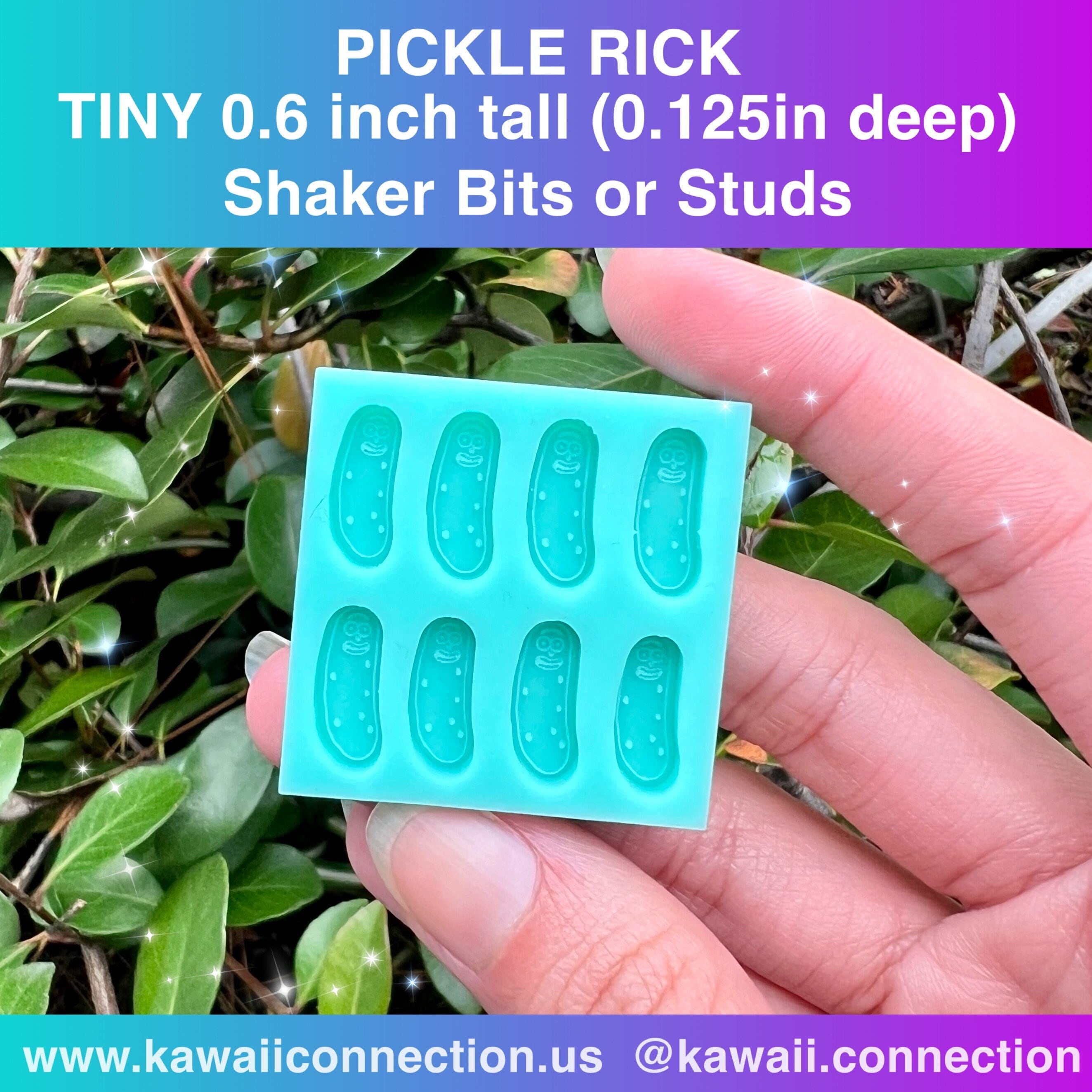 TINY 0.6 Inch Tall Science Fiction Pickle Earring Studs or Shaker Bits ...