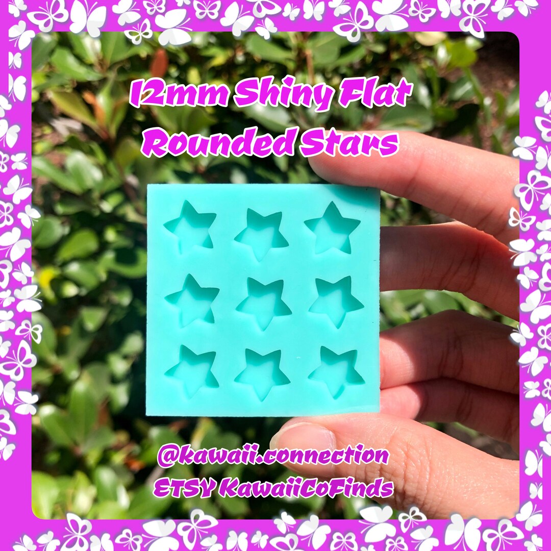 TINY Stars Flat Shiny Shaker Bits Silicone Mold Palette for Resin Deco ...