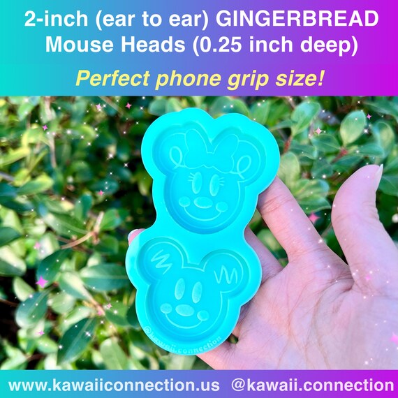 2-inch ear to Ear Gingerbread Girl Boy Mouse Head Silicone - Etsy