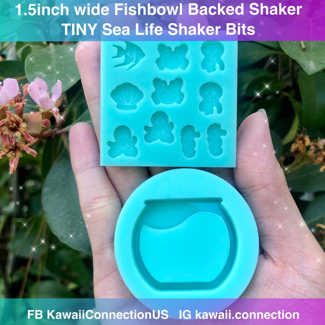 YOU CHOOSE 1.5inch Wide Fishbowl Backed Shaker & Sea Life Fish ...
