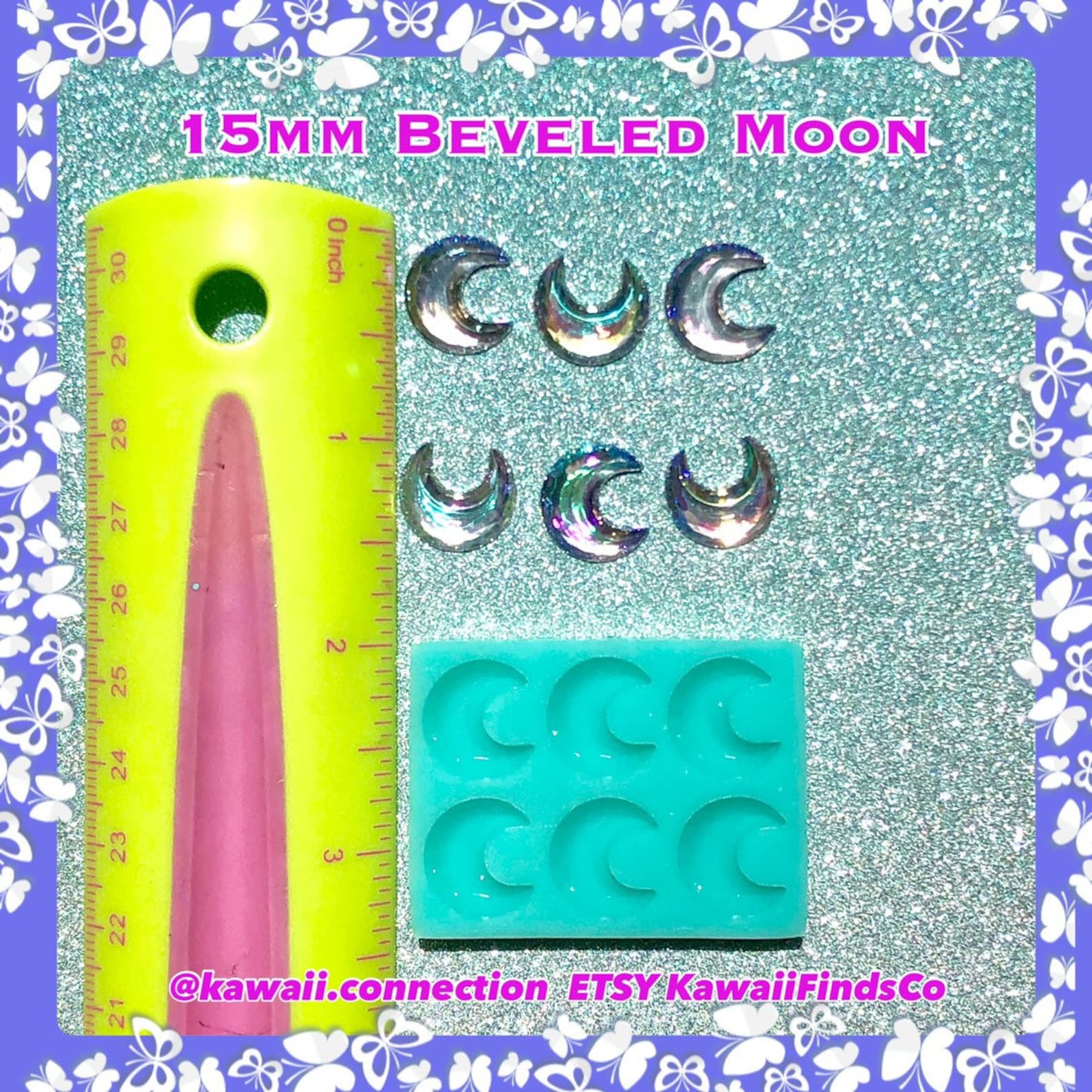 Beveled Chubby Moon 15mm PLS READ DESCRIPTION Silicone Mold - Etsy