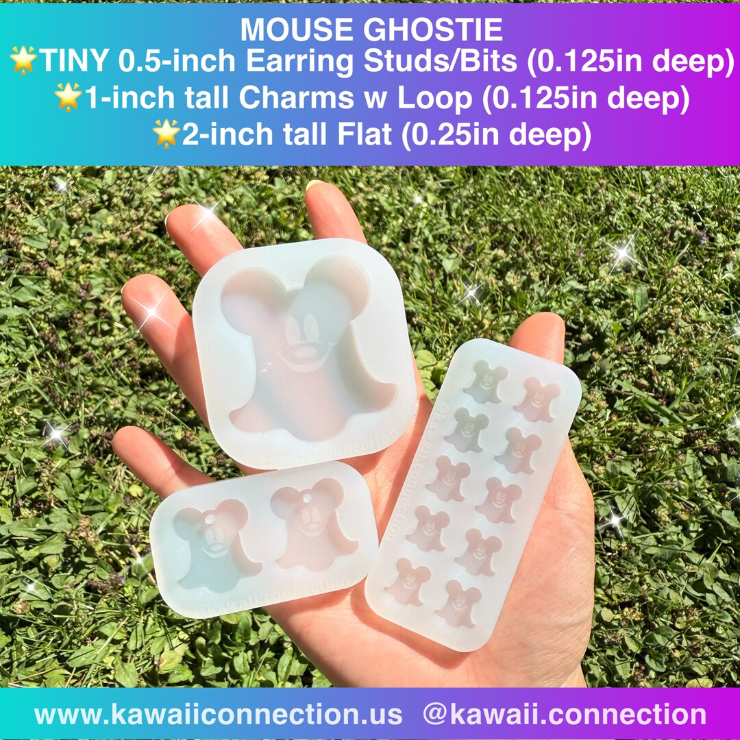 Halloween Haunted Mouse Ghostie Ghost (multiple Size Options) Silicone ...