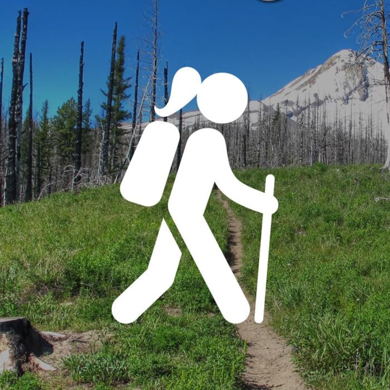 Hiking Sticker - Etsy
