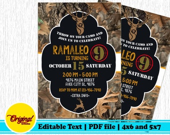 Hunting invitation | Etsy