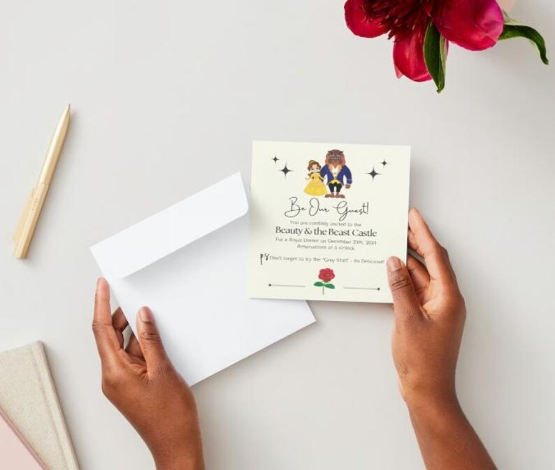 Be Our Guest, Belle Invitation, Be Our Guest Announcement, Disney ...