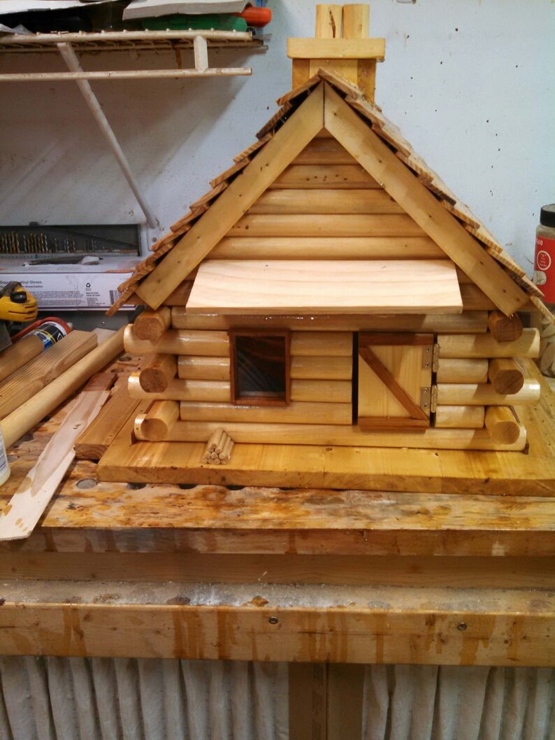 Log Cabin Bird Feeder / Birdhouse - Etsy