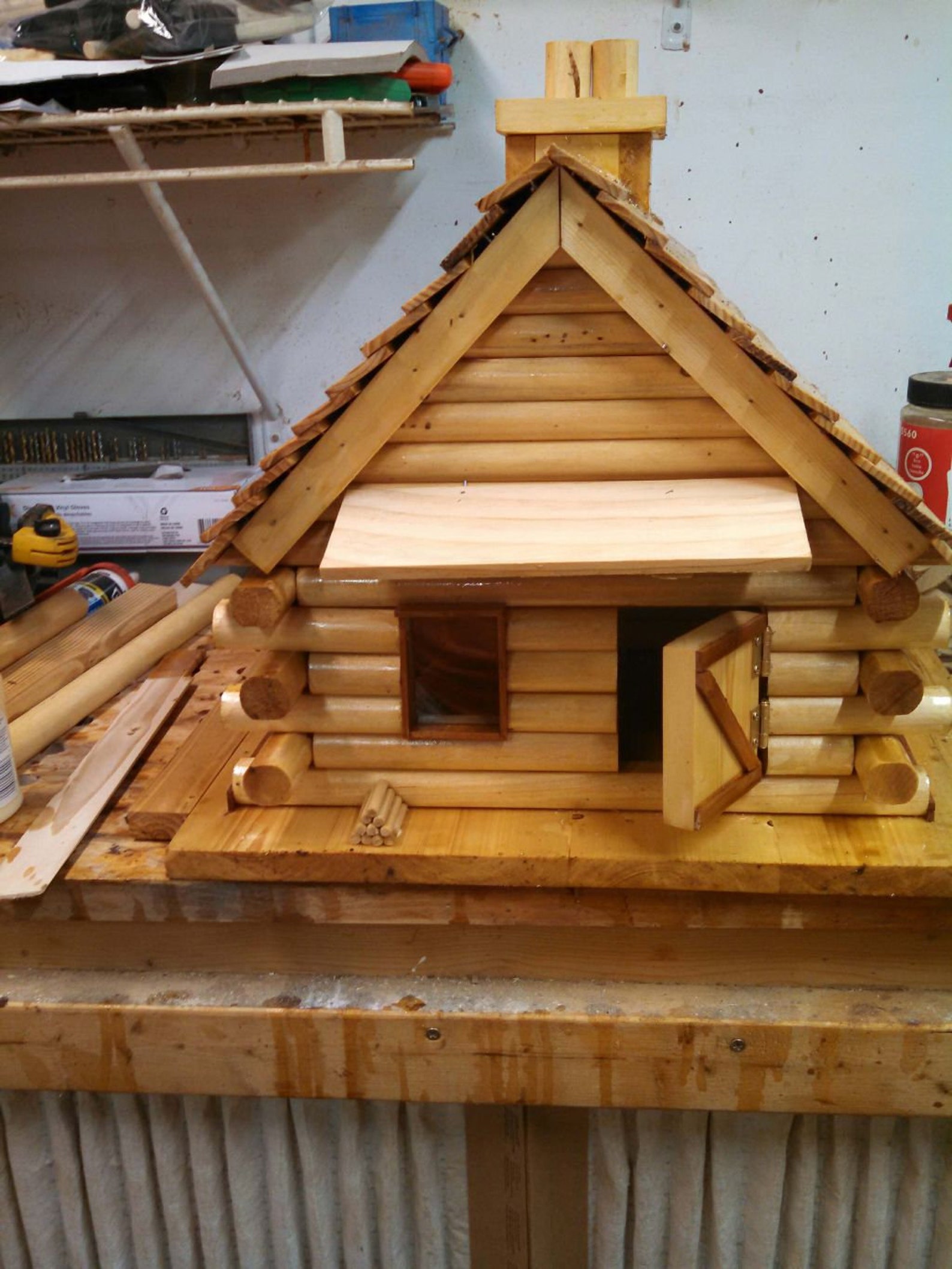 Log Cabin Bird Feeder / Birdhouse - Etsy