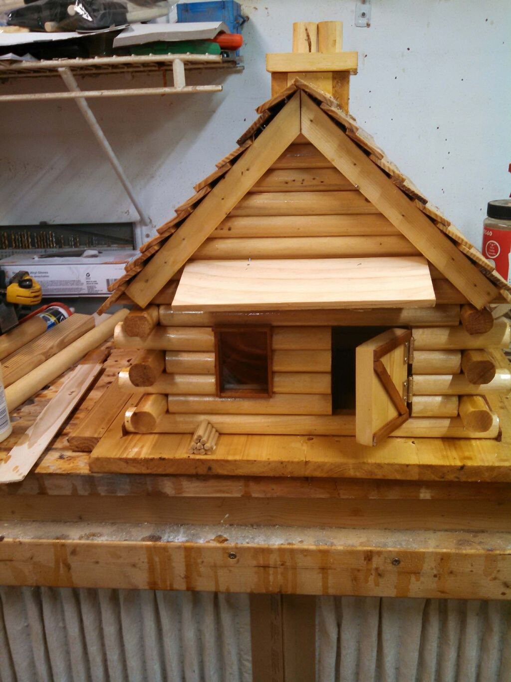 Log Cabin Bird Feeder / Birdhouse - Etsy