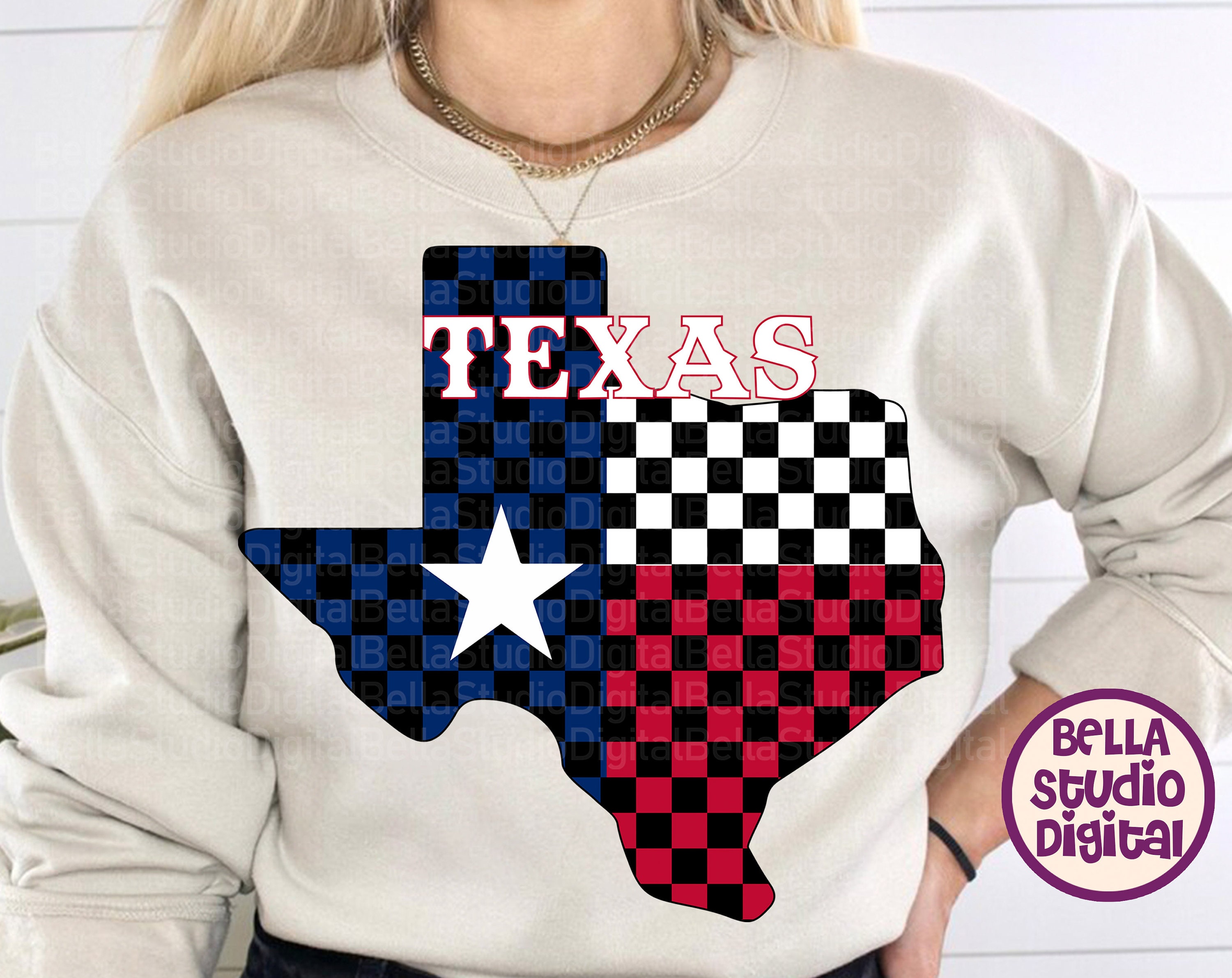 Texas Checkered Map Svg Flag Svg Pdf Eps Png Bundle Lone - Etsy
