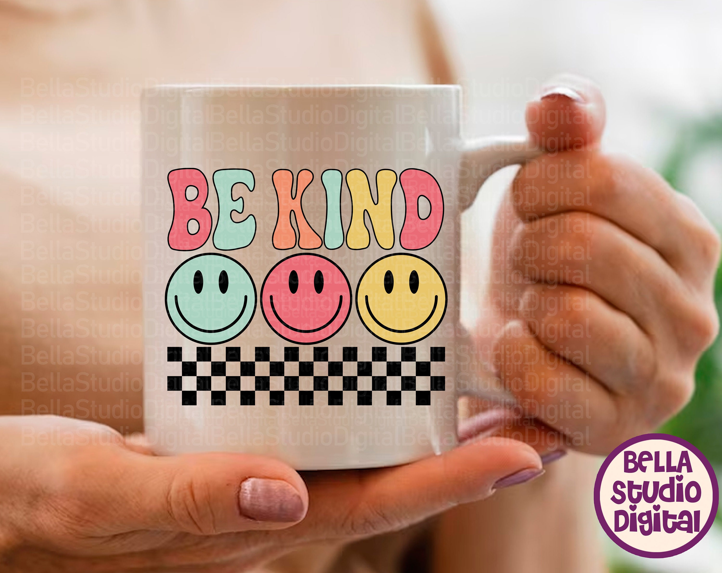 Be Kind Smiley Svg, Png Sublimation, Positive Quotes Svg DTF File ...