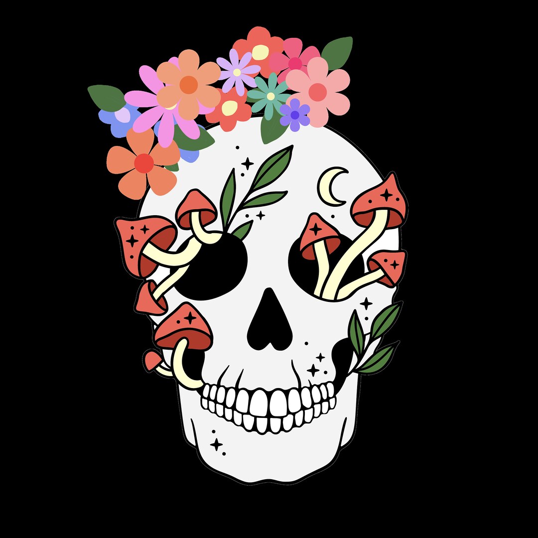 Coolie Skull Png, Svg, Retro Gothic Season, Tshirt Design, Skull Tshirt ...