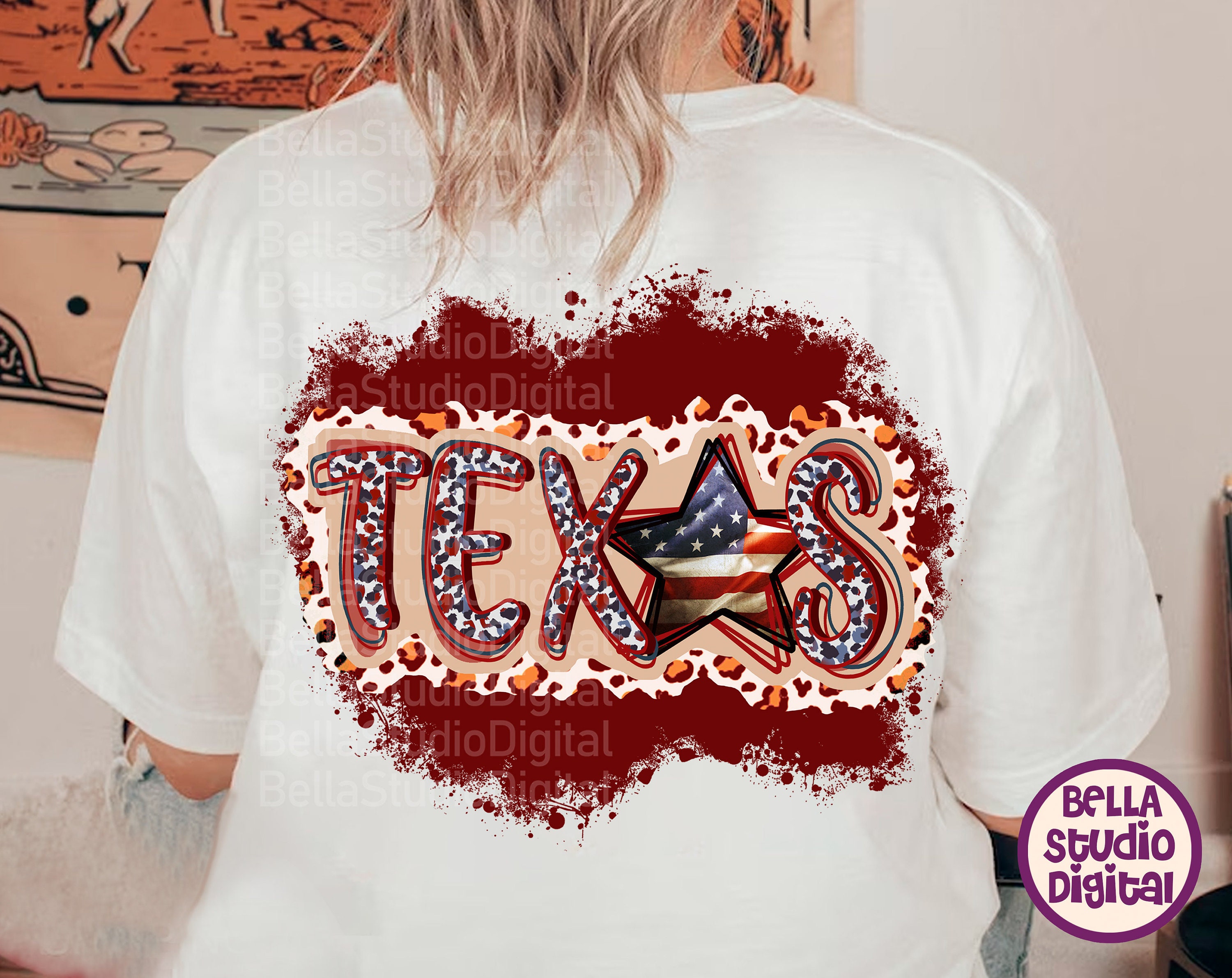 Texas Design Png , Western, PNG Burgundy Leopard Sublimation File ...