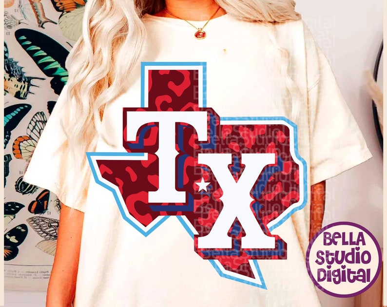 Texas Leopard Team Svg Rangers Svg Pdf Eps Png Bundle - Etsy