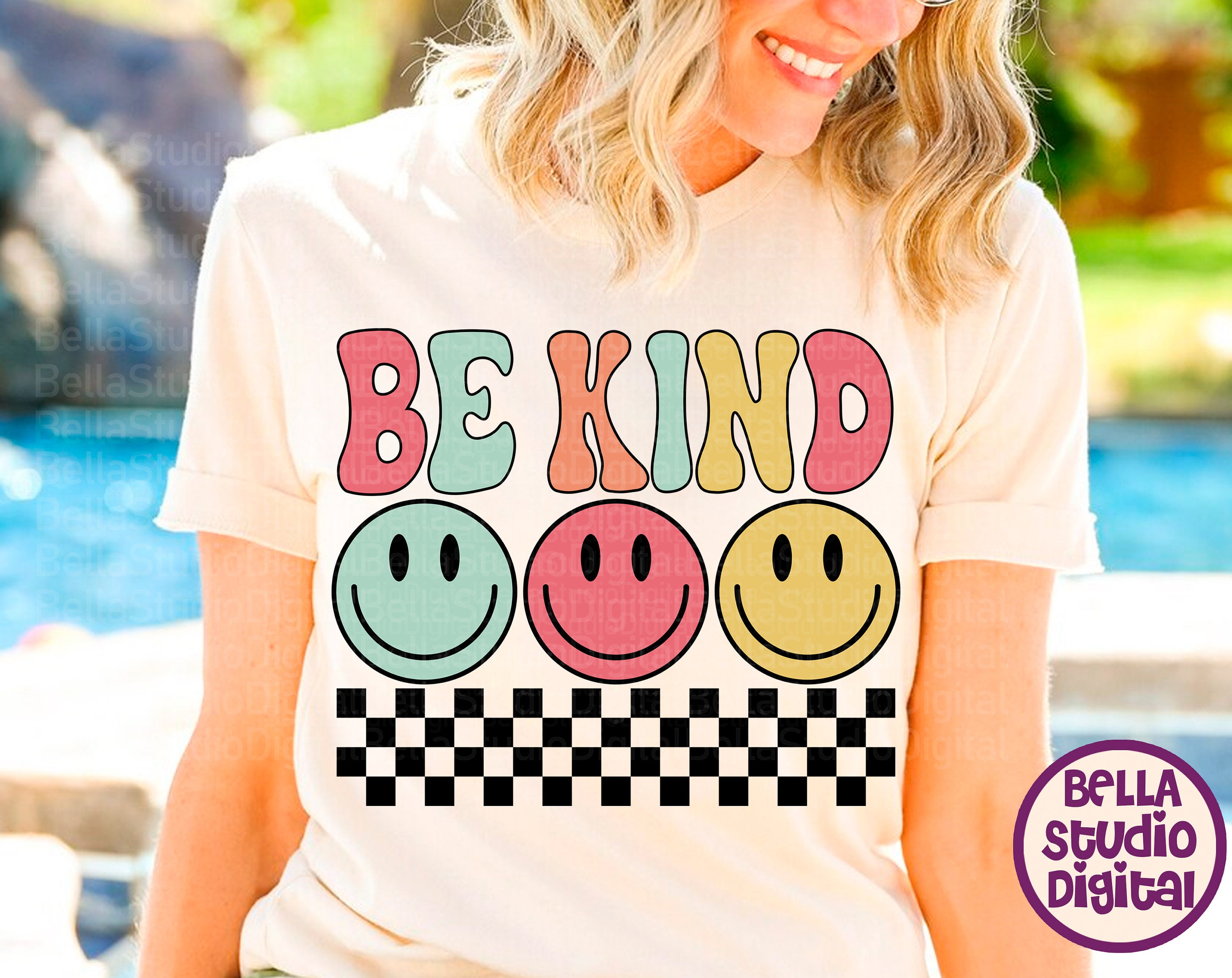 Be Kind Smiley Svg, Png Sublimation, Positive Quotes Svg DTF File ...