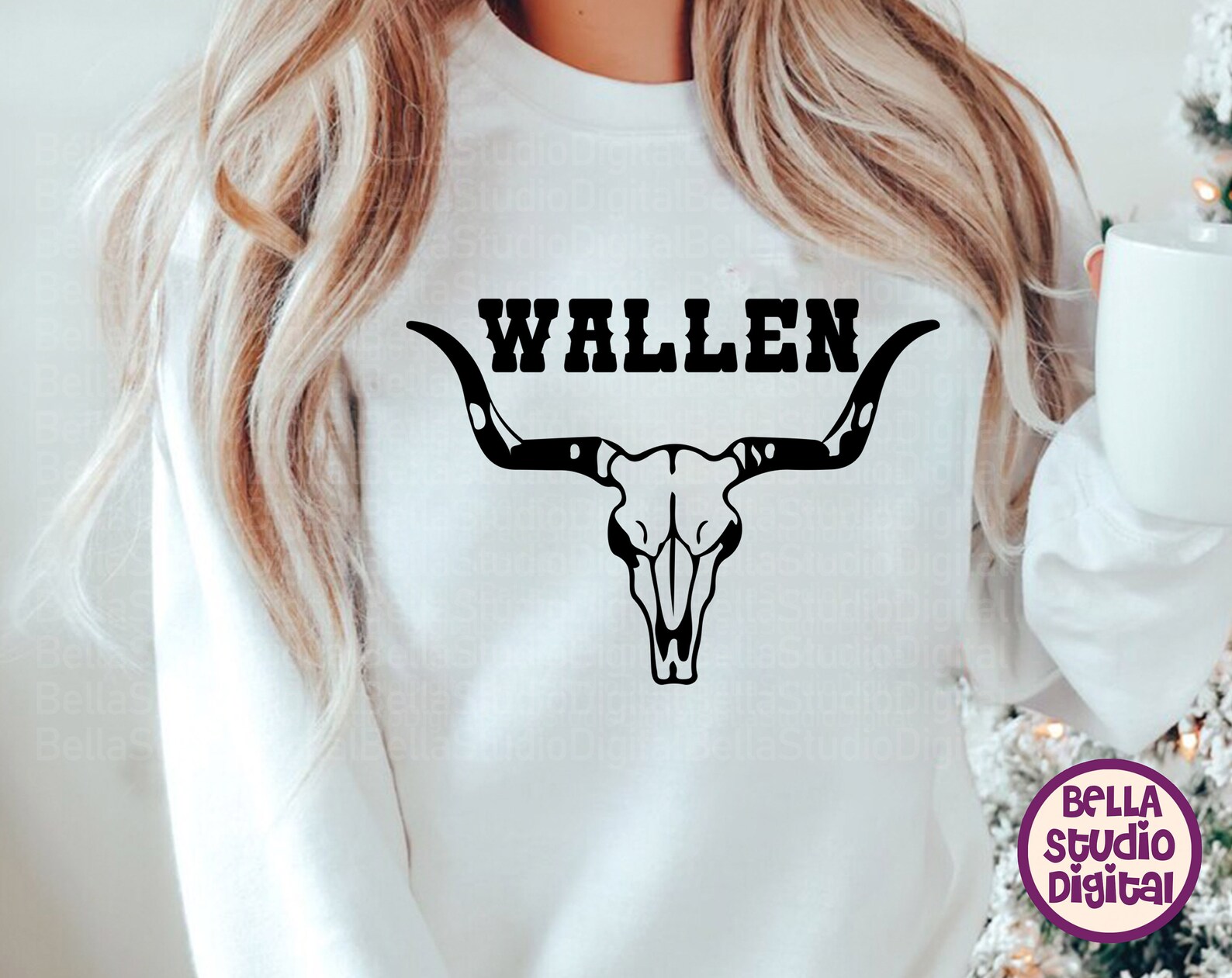 Wallen & Bull Skull PNG, Wallen Bull Skull SVG PNG Digital Download ...