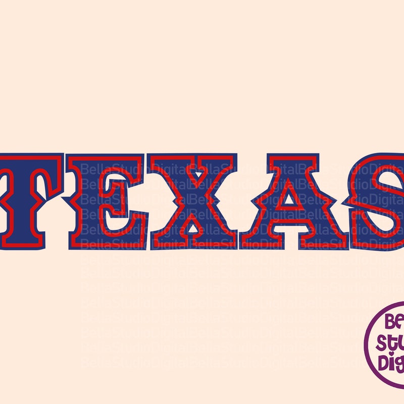 Texas Rangers Font - Etsy