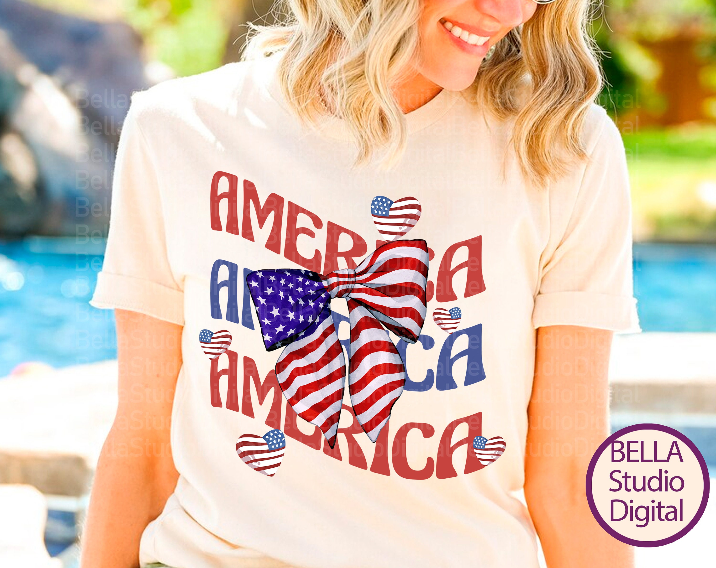 NEW Coquette American Flag PNG & Svg 4th of July Png, Fourth of July ...