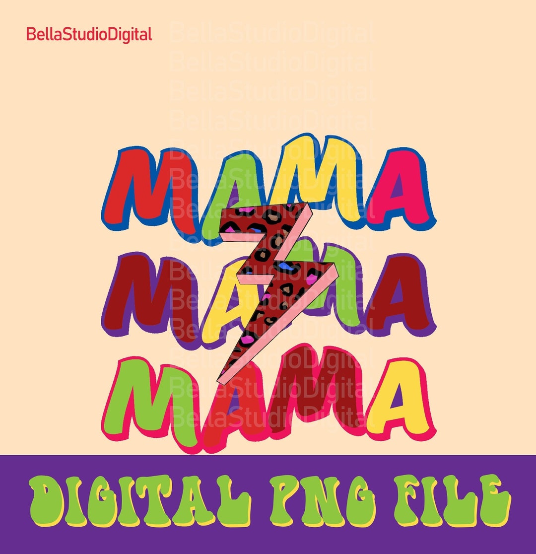 Colourful Mama Png, Mama Svg File, Downloadable Sublimation Design ...