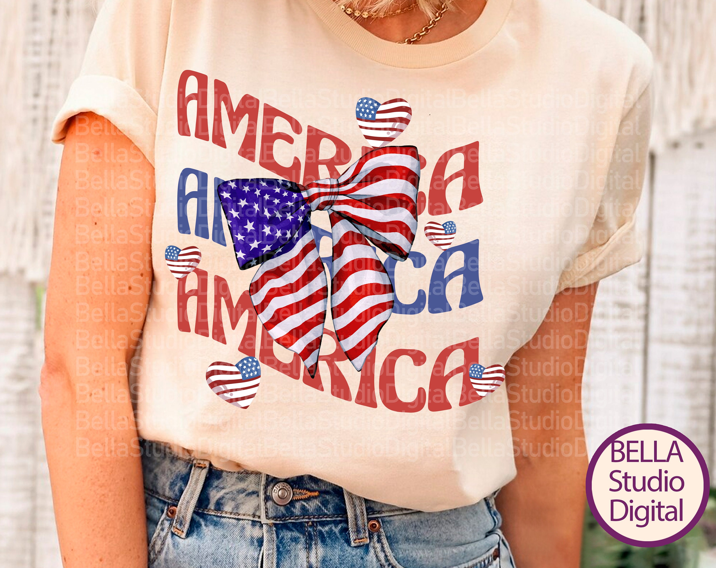 NEW Coquette American Flag PNG & Svg 4th of July Png, Fourth of July ...