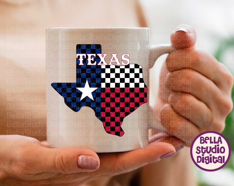 Texas Checkered Map Svg, Flag Svg, Pdf, Eps, Png Bundle, Lone Star ...