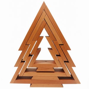 DIY Wooden Christmas Tree Nesting Set, 3 Sizes, Rustic Holiday Decor ...