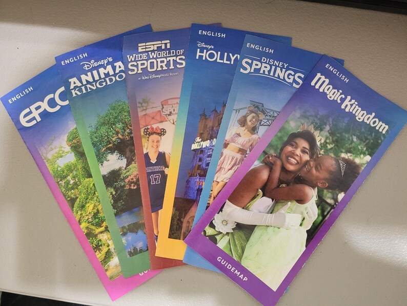 NEW 2023 Disney Park Map Brochures All 4 Parks 7 Maps Total Great for ...
