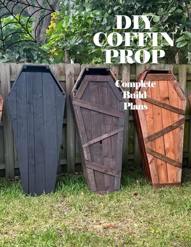 DIY Coffin Halloween Prop Woodworking Plan | Gothic Display Prop Build ...