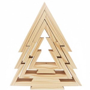 DIY Wooden Christmas Tree Nesting Set, 3 Sizes, Rustic Holiday Decor ...